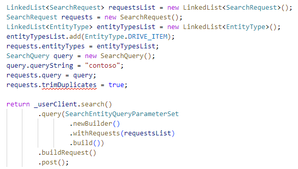 SearchRequest class is missing definition for trimDuplicates? · Issue ...