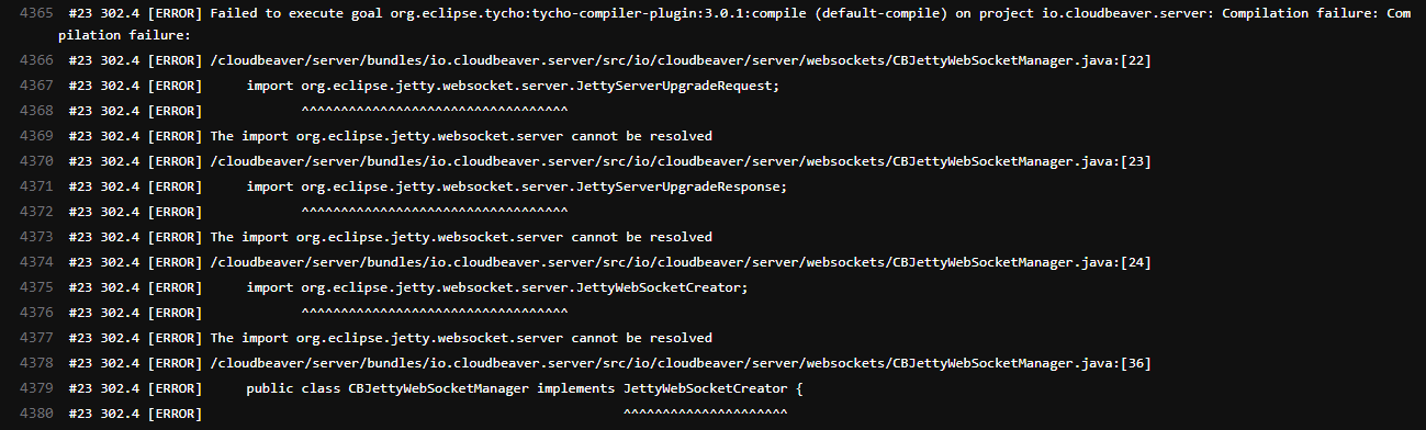 Failed to execute goal org.eclipse.tycho:tycho-compiler-plugin:3.0.1 ...