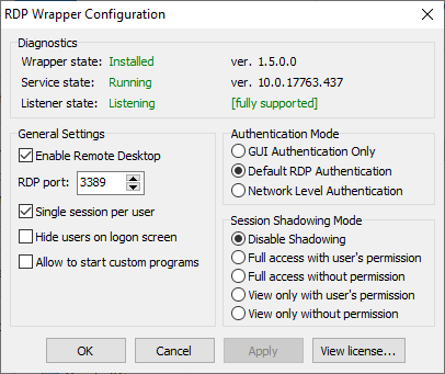 RDP + Local User this PC win10 · Issue #767 · stascorp/rdpwrap · GitHub