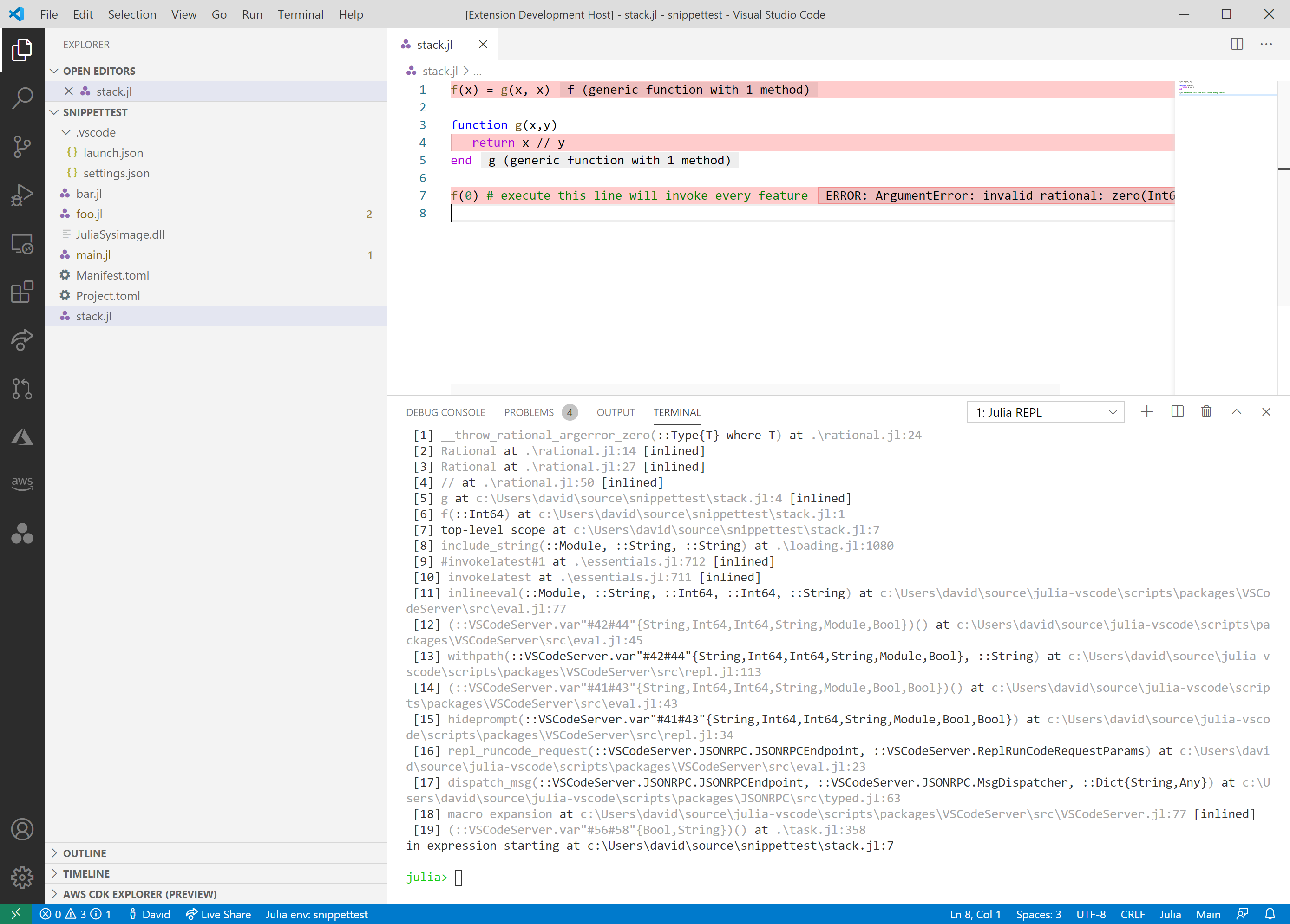 Add clean inline results commands to ... · Issue #1396 · julia-vscode/julia-vscode · GitHub