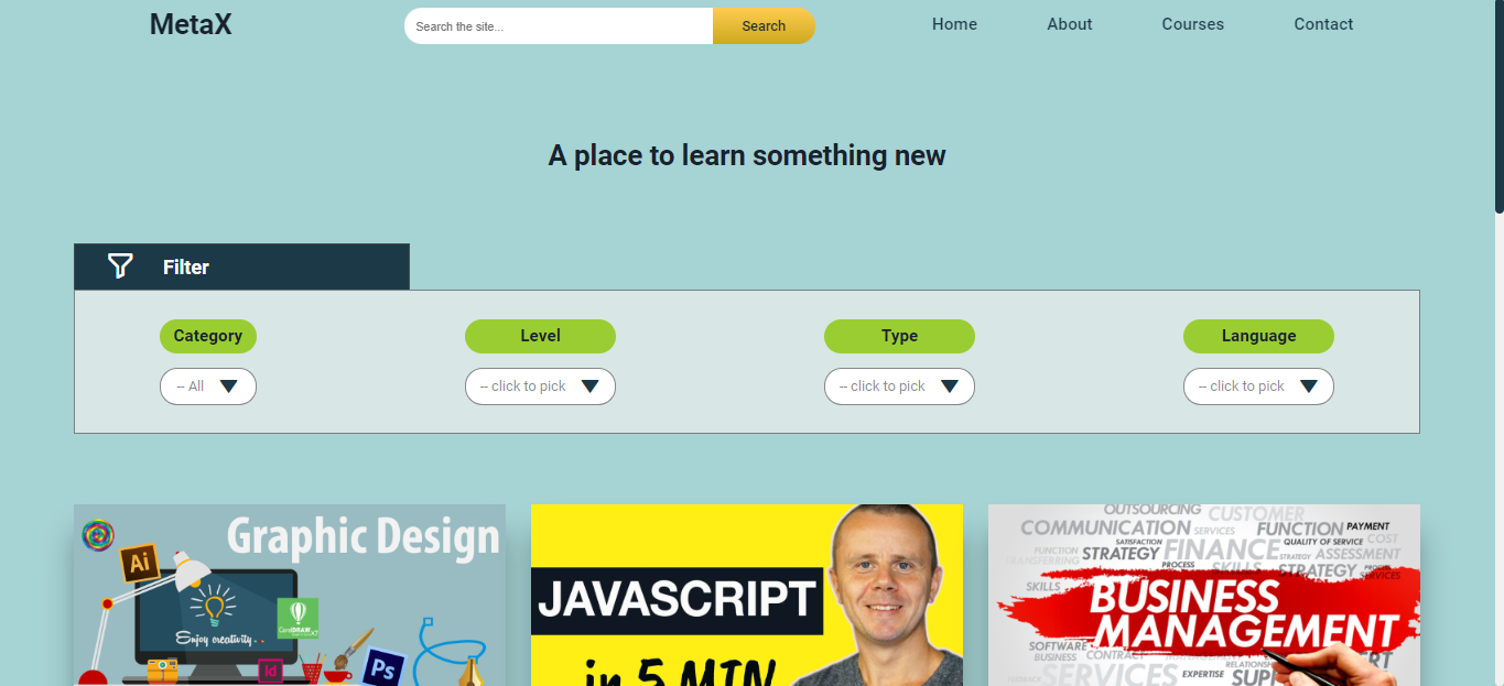 GitHub - Jassem-Toumi/Online-School-Website: A Static Learning Platform designed and coded by ...