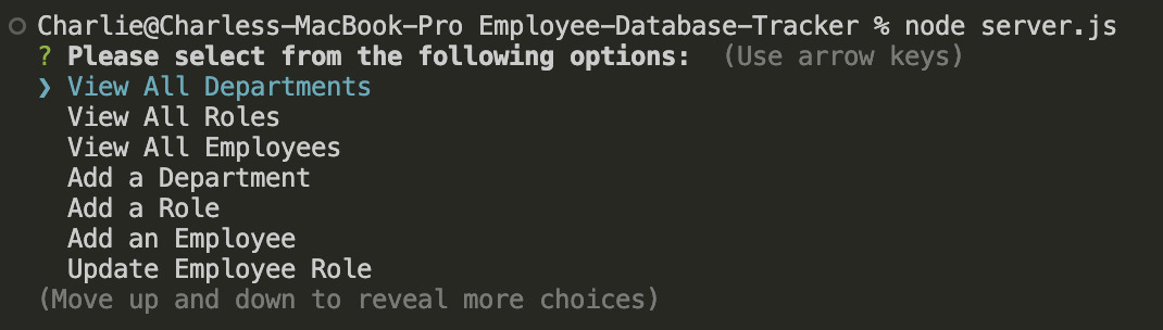 GitHub - CMolitor96/Employee-Database-Tracker