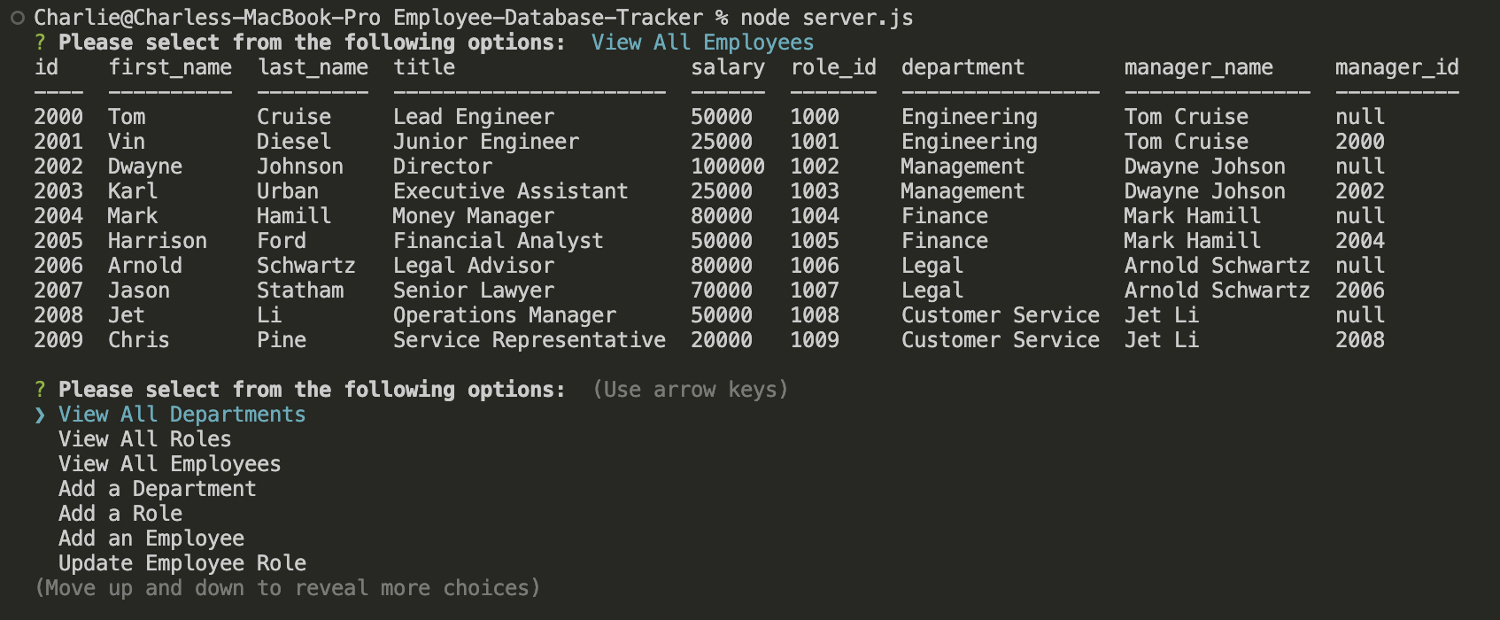 GitHub - CMolitor96/Employee-Database-Tracker