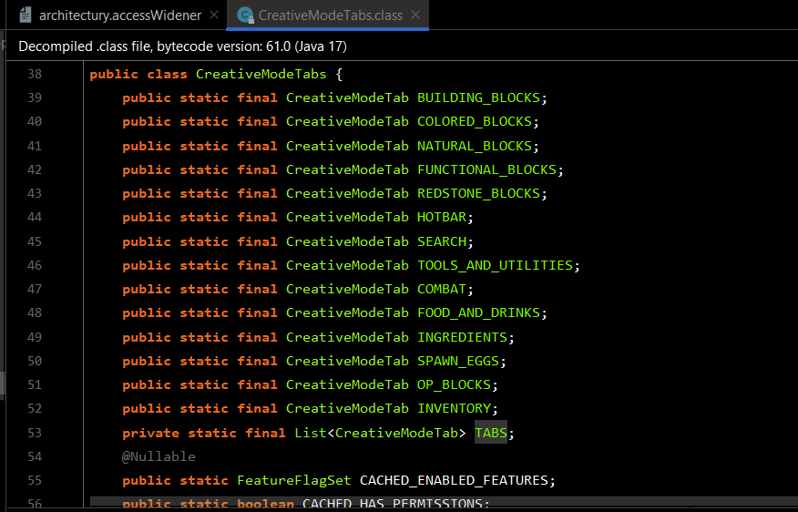 Add creative tab access wideners by itsmeow · Pull Request #370 ...