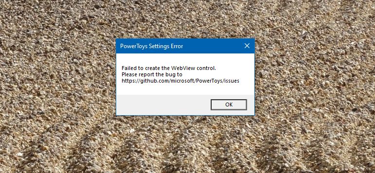 Failed to create the Webview control · Issue #1874 · microsoft/PowerToys · GitHub