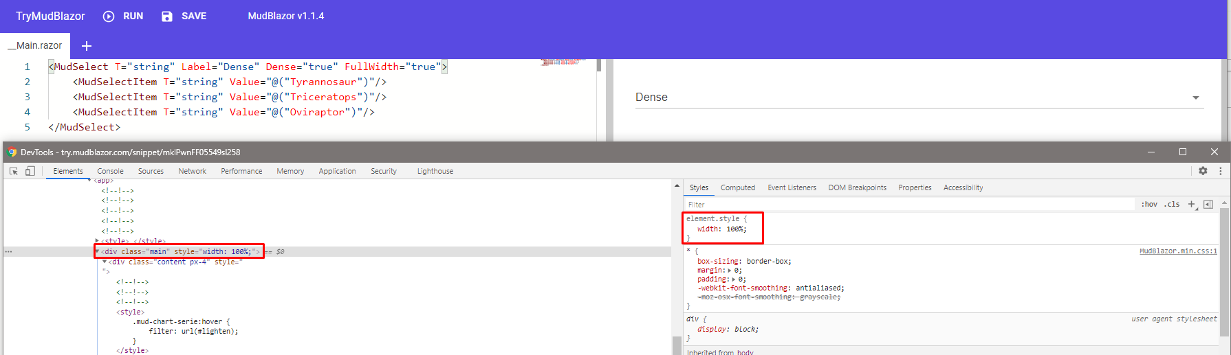 MudSelect FullWidth=true not working · Issue #144 · MudBlazor/MudBlazor · GitHub
