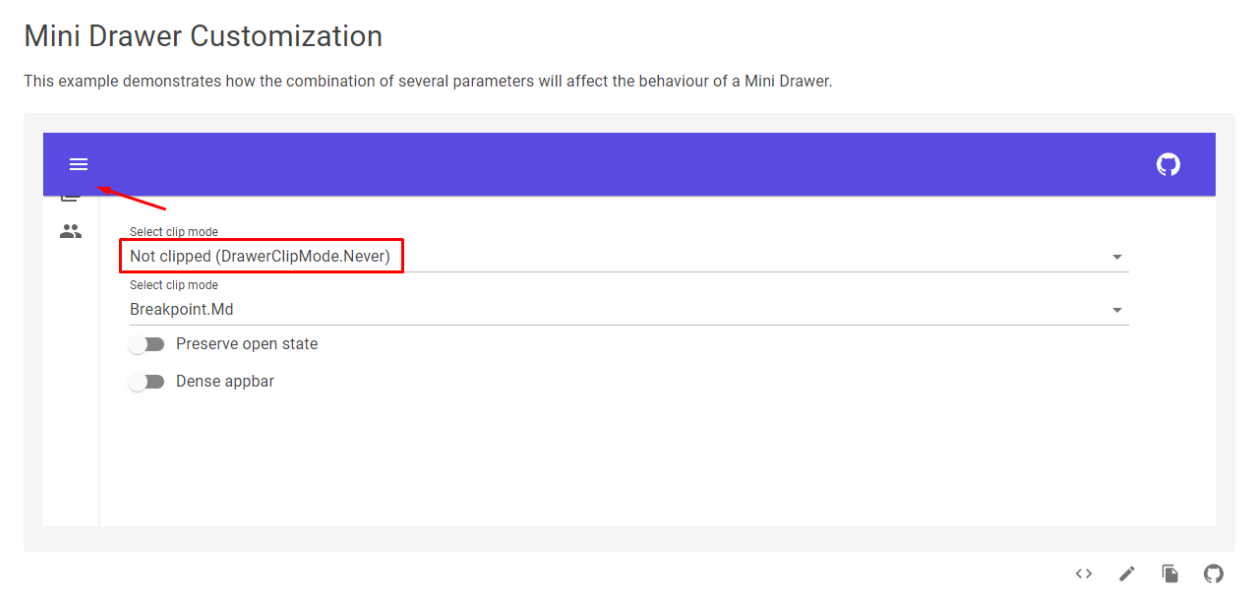MudAppBar clipping MudDrawer in mini mode even when ClipMode.Never · Issue #1995 · MudBlazor ...