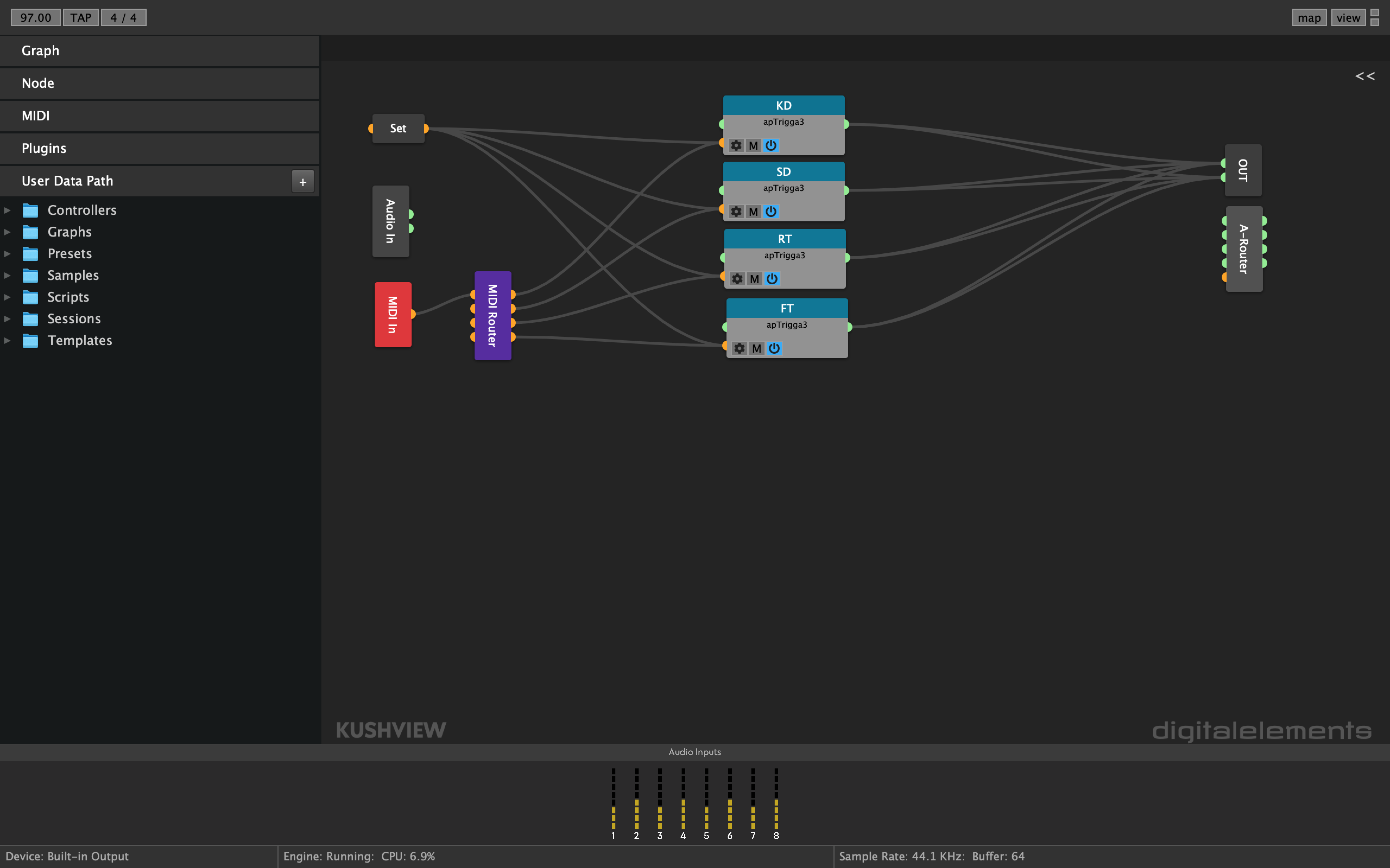 signal Meter Bridge for audio inputs. · Issue #532 · kushview/element · GitHub