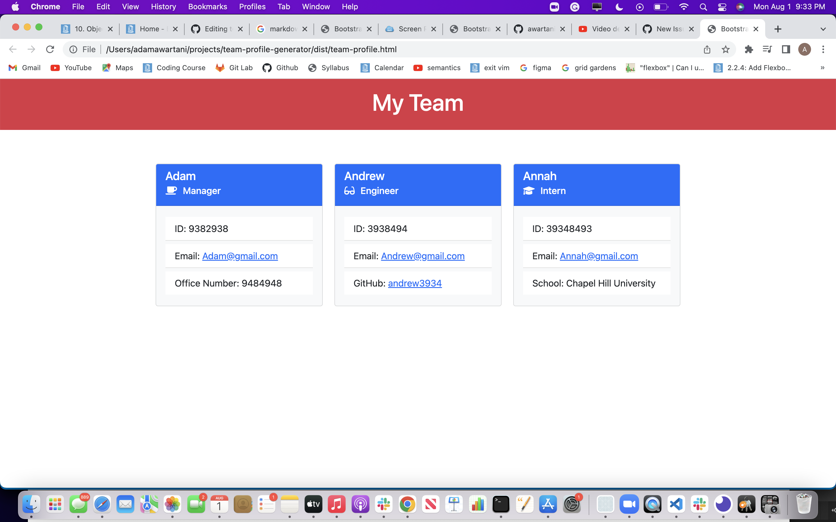 GitHub - awartani321/team-profile-generator