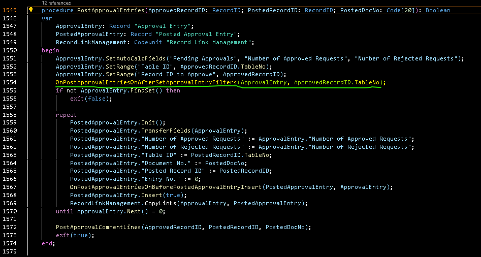 [Event Request] Add new event to apply filters on Posted Approval Entry ...