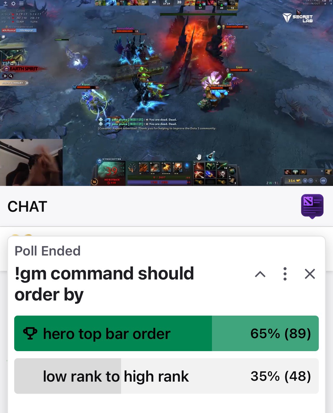 Sort !gamemedals by top bar · Issue #307 · dotabod/backend · GitHub