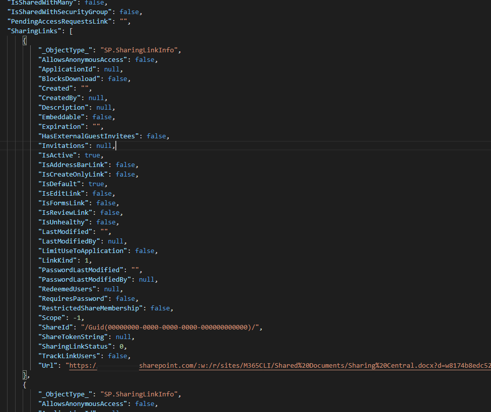 New command: spo file sharinginfo get · Issue #1659 · pnp/cli-microsoft365 · GitHub