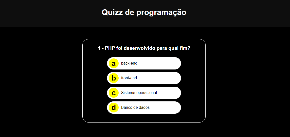 GitHub - YagoFerre/Quizz-Programacao