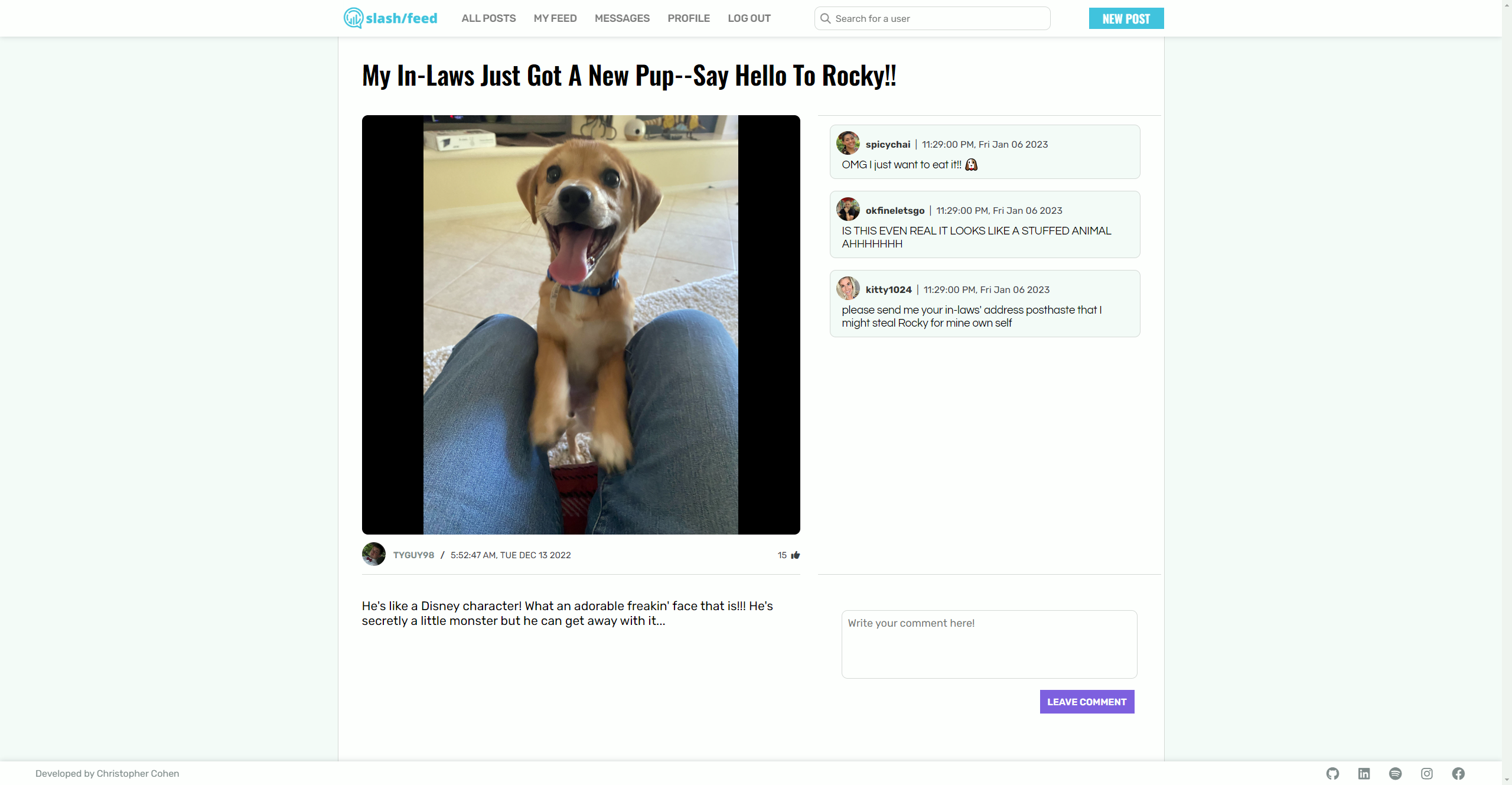 GitHub - cmcohen89/slashfeed