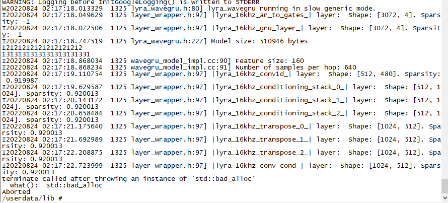 How much memory space does Lyra codec consume · Issue #87 · google/lyra · GitHub