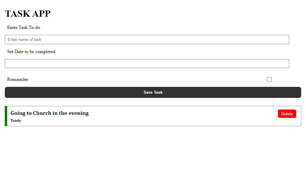 GitHub - Abiona-0lushola-Jude/Task-App: This is a full stack app that records the tasks to be ...