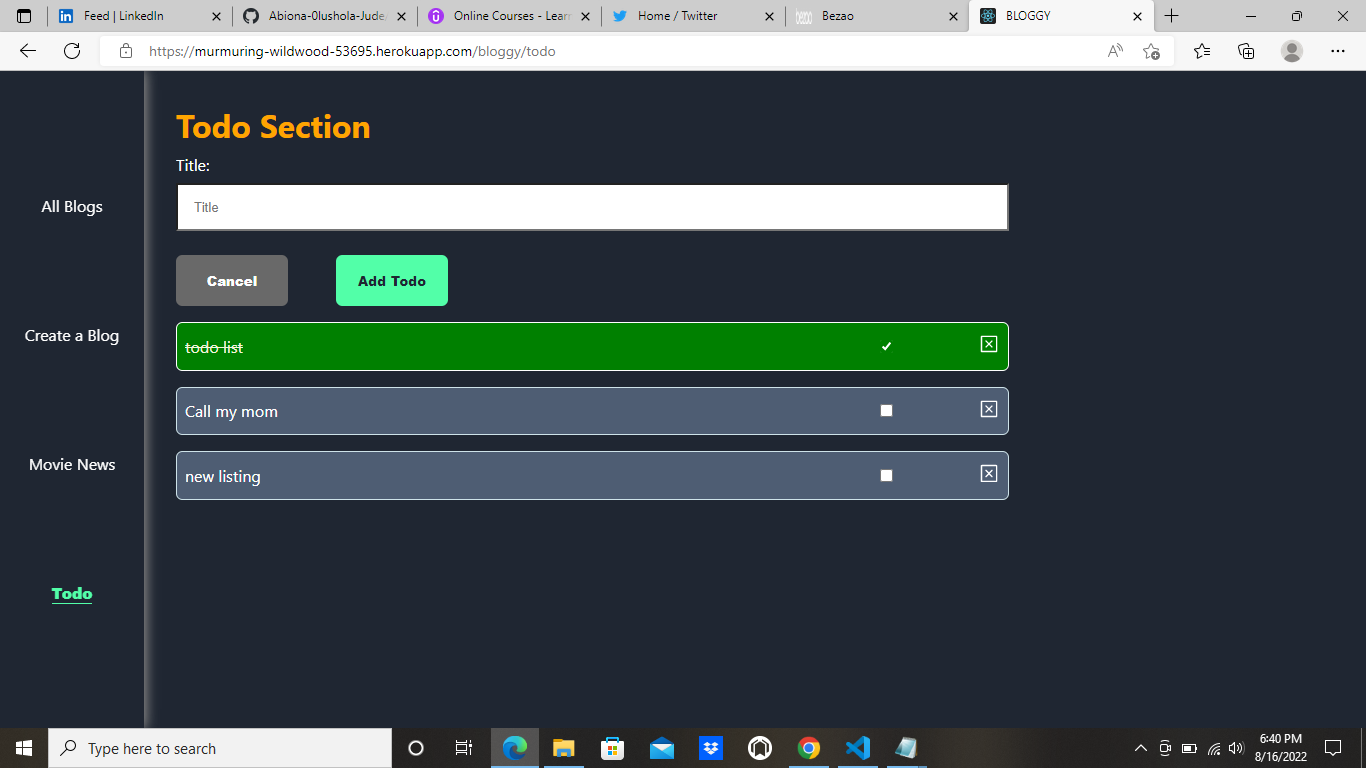 GitHub - Abiona-0lushola-Jude/Bloggy: This a full stack app that allows users to write their ...
