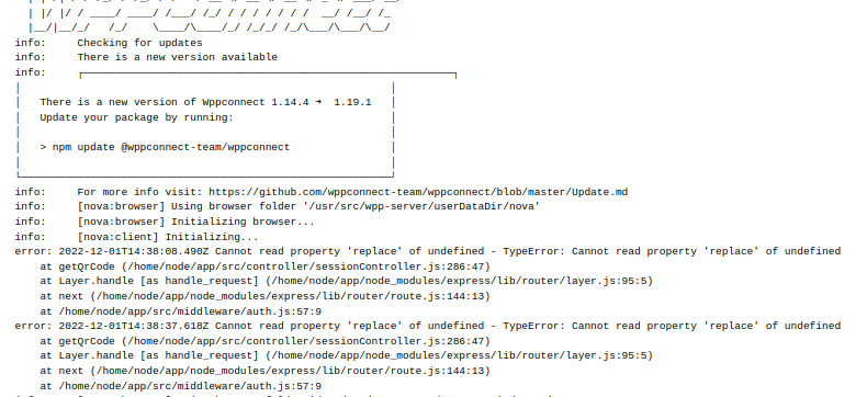 The Session does not start · Issue #1438 · wppconnect-team/wppconnect · GitHub