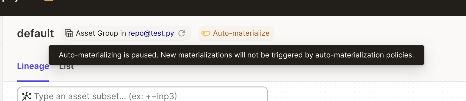 make it obvious when auto-materializing is off, but an asset has an auto-materialize policy ...