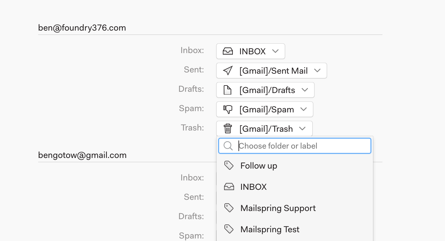 Missing 'Delete' button and 'Trash' folder · Issue #500 · Foundry376/Mailspring · GitHub