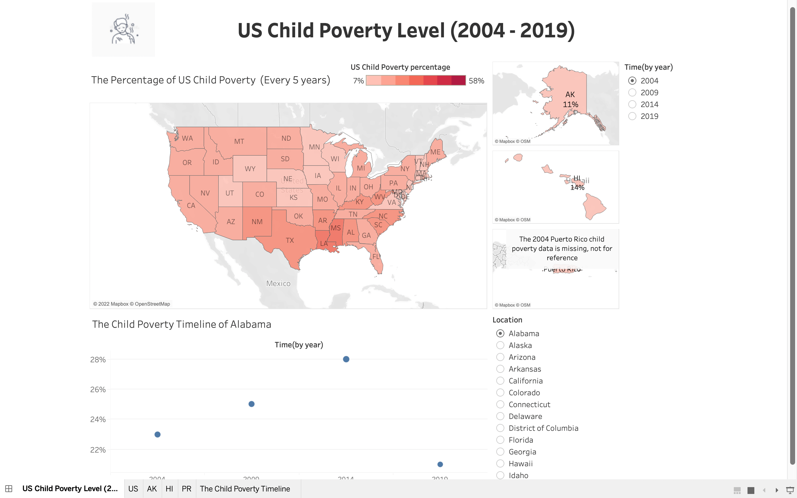 GitHub - NinaYoung7/Child-Poverty-Rates-Maps-in-Tableau