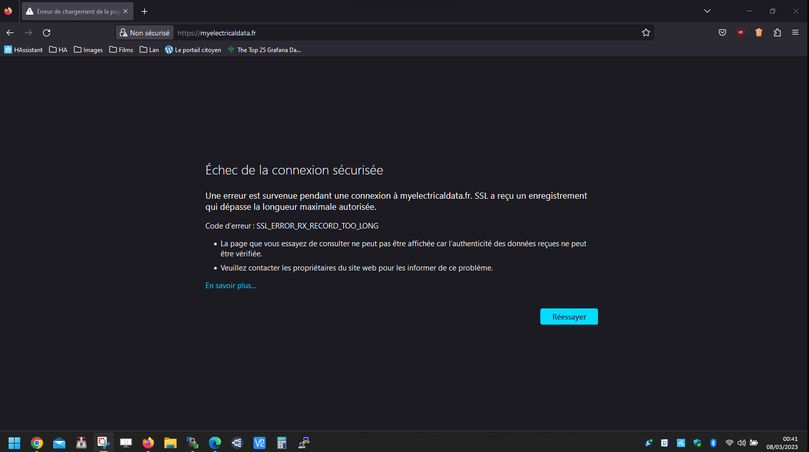 Souci nom de domaine myelectra · Issue #310 · MyElectricalData/myelectricaldata_import · GitHub