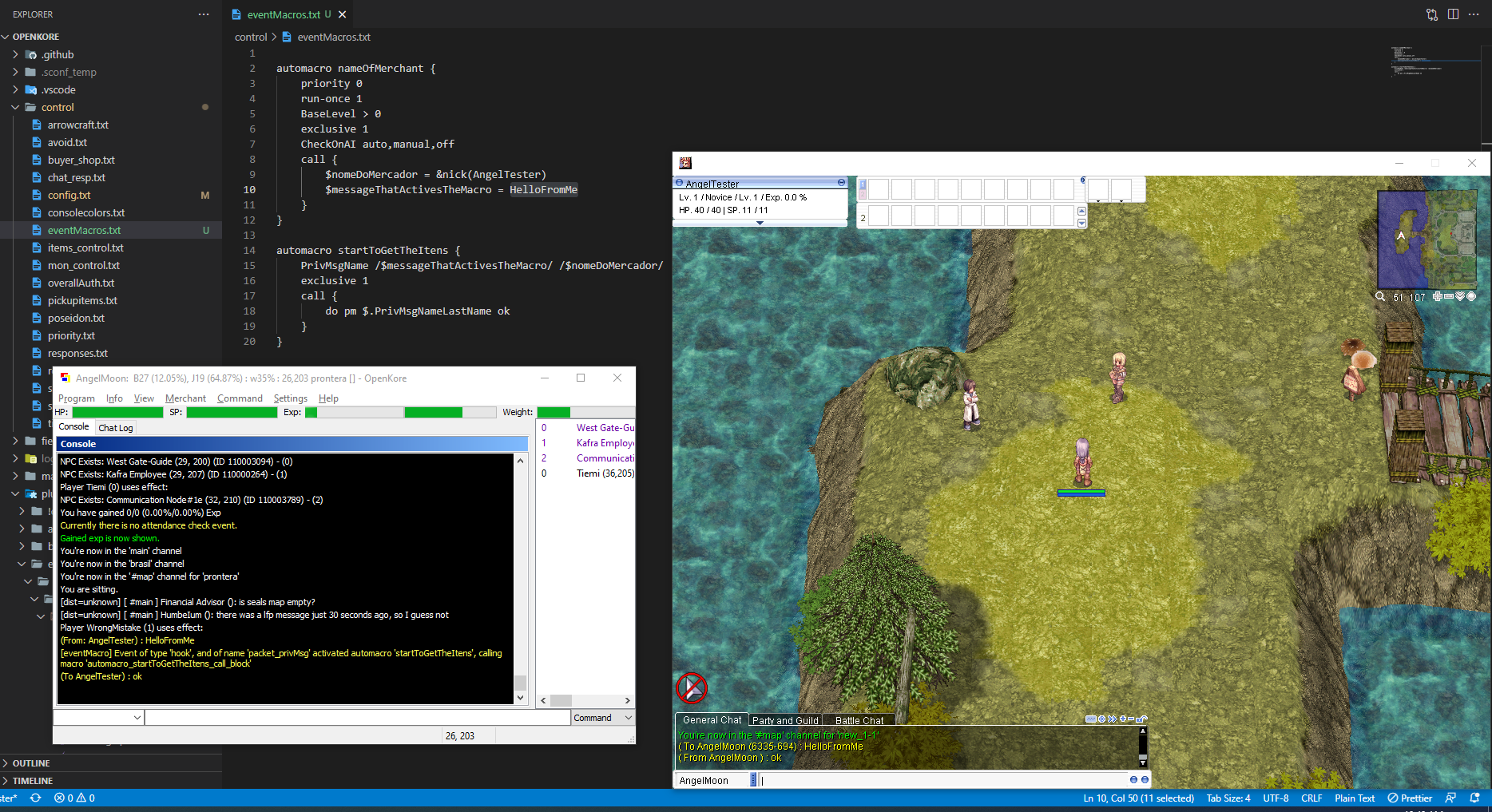 [eventMacro] PrivMsgName is not accepting variables · Issue #1301 · OpenKore/openkore · GitHub