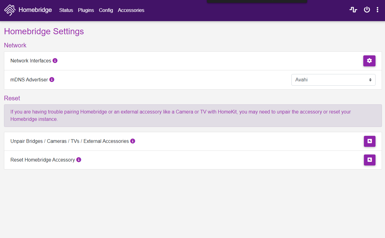 Homebridge settings show only a couple of items. the rest are missing · Issue #1447 · homebridge ...
