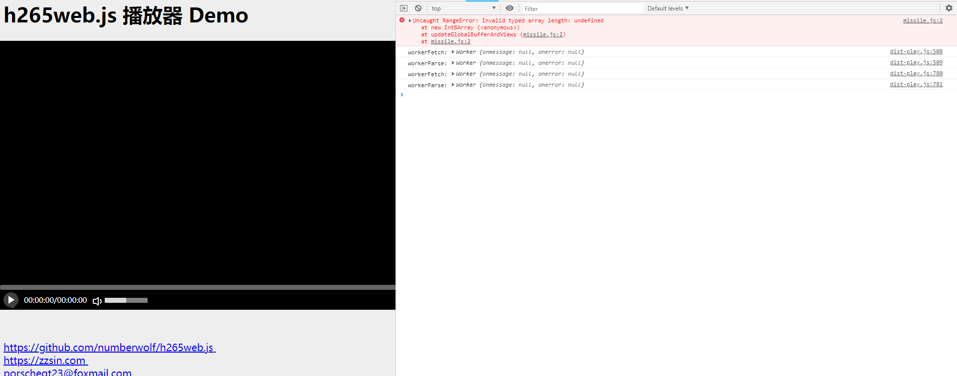 github上拉下的代码打开不能直接播放 · Issue #134 · numberwolf/h265web.js · GitHub
