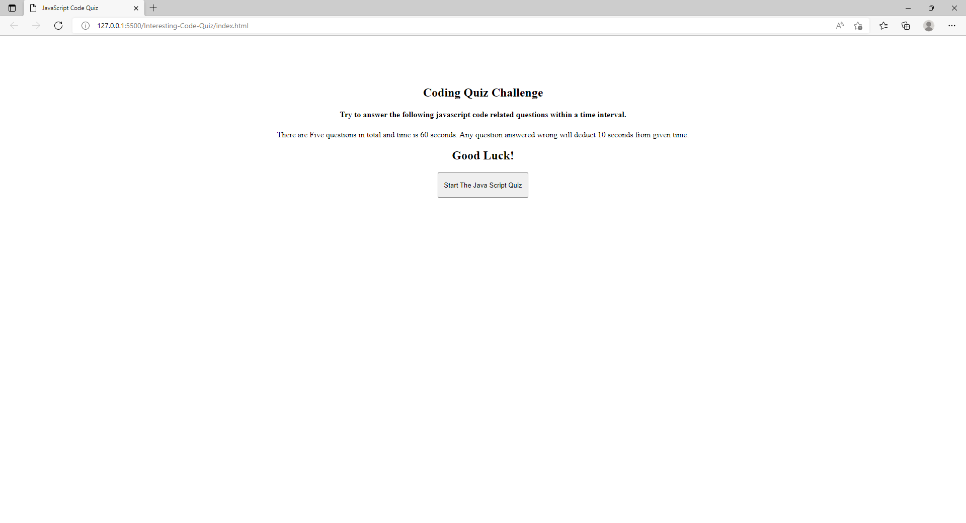 GitHub - Navneet-Birdi/Interesting-Code-Quiz