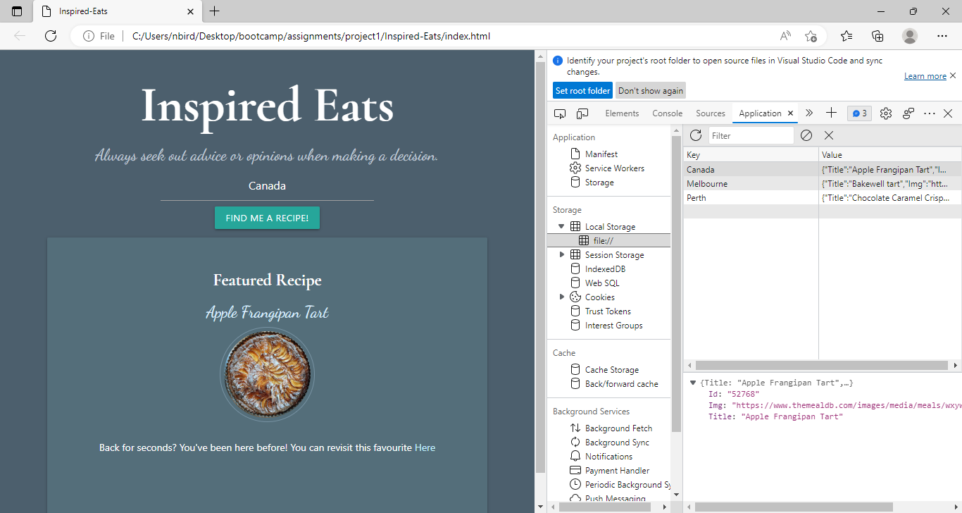 GitHub - Navneet-Birdi/Inspired-Eats