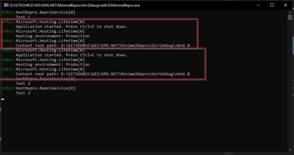 Duplicate logging in `Microsoft.Extensions.Hosting.Host` · Issue #69793 · dotnet/runtime · GitHub
