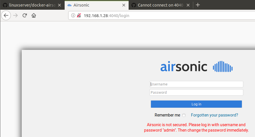 Cannot connect on 4040 · Issue #18 · linuxserver-archive/docker-airsonic · GitHub