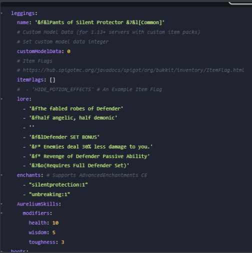 Aureliumskills Stat Parameters not working for AE custom armor sets (SOLVED WITH A WORK-AROUND ...