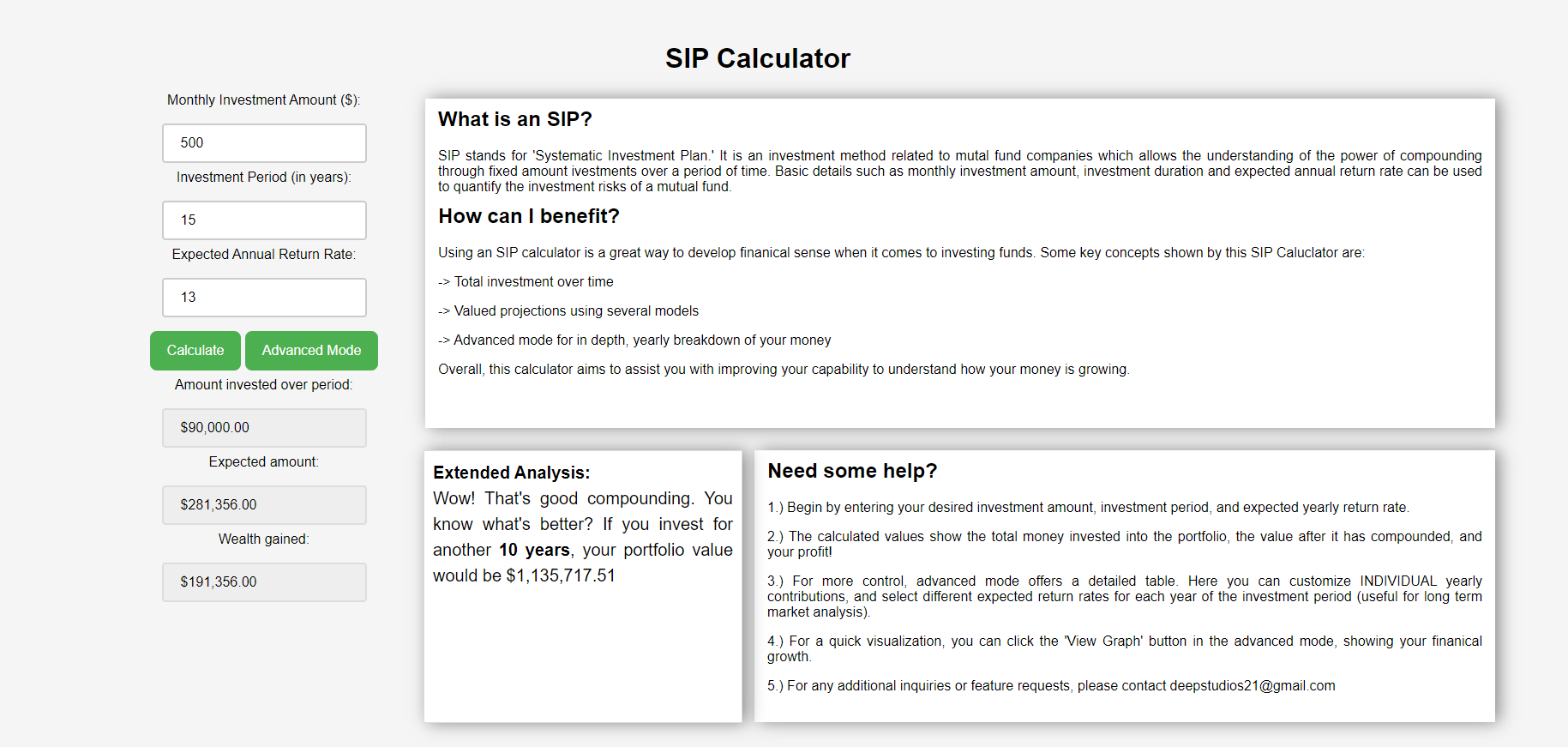 GitHub - deep-patel21/Systematic-Investment-Planning: Web project featuring an interactive and ...