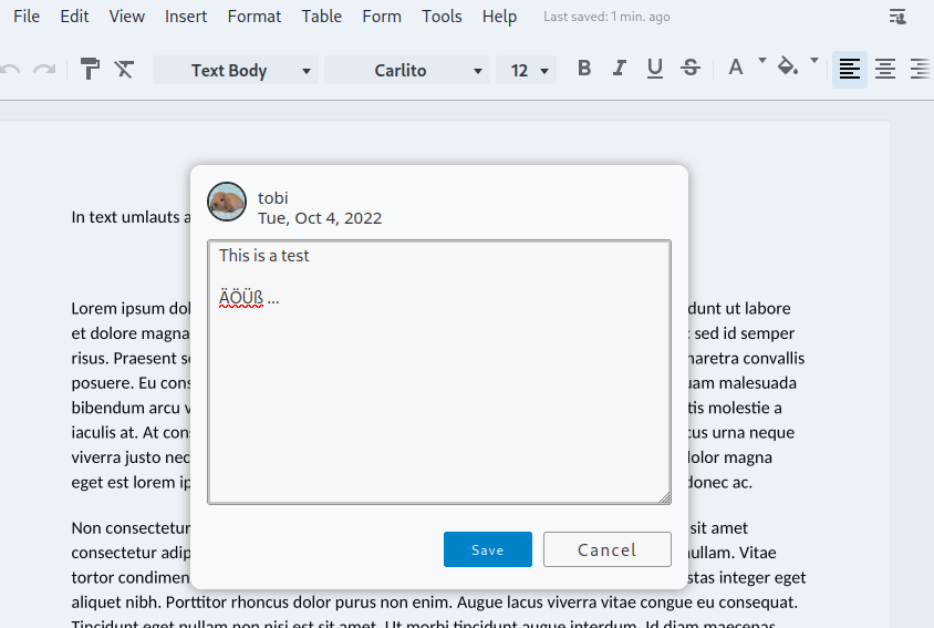 Comments containing Umlauts · Issue #696 · ONLYOFFICE/onlyoffice-nextcloud · GitHub