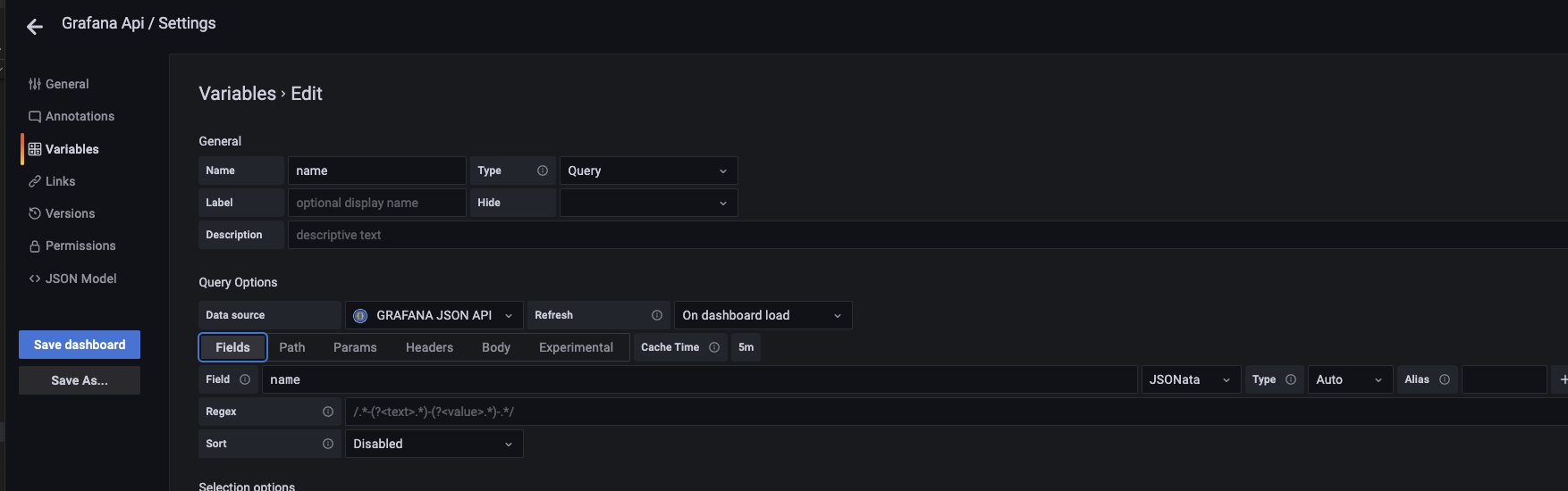 Field cannot be select based on variable using JSONpath · Issue #168 · grafana/grafana-json ...