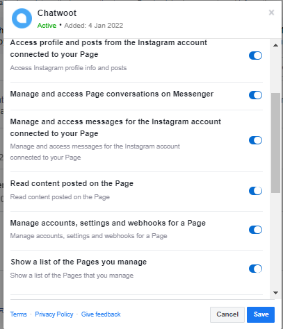 Not getting messages from FB page · Issue #4489 · chatwoot/chatwoot · GitHub