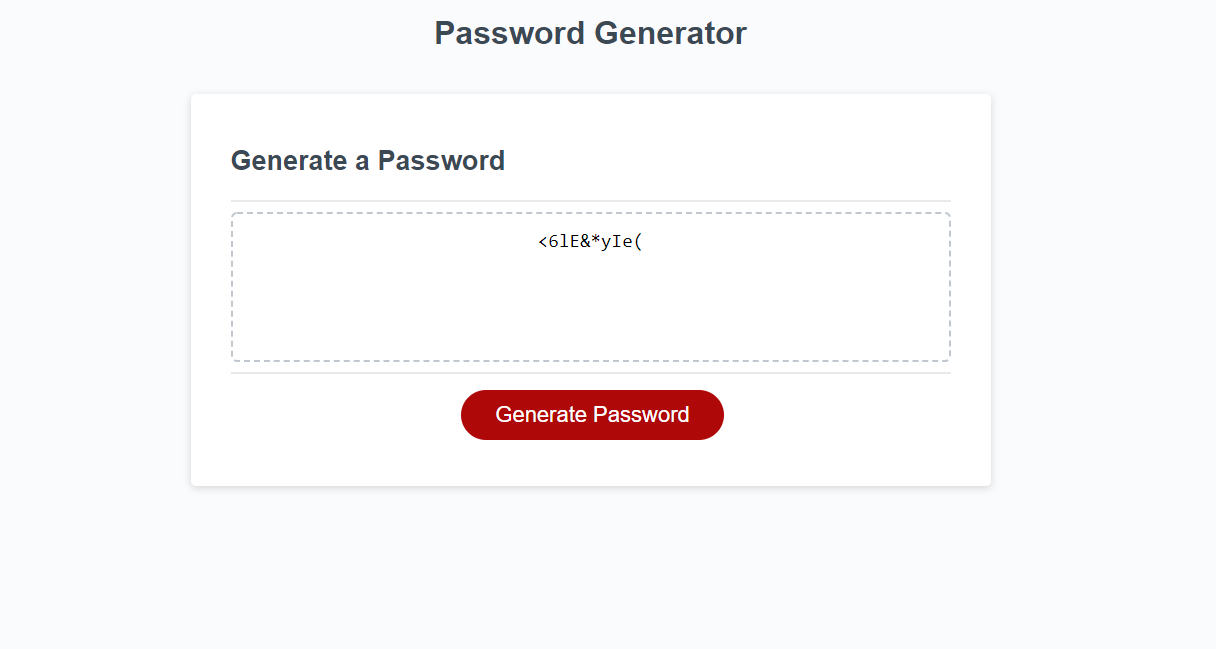 GitHub - bnagel50/password-generator: A simple password generator that takes in requested ...