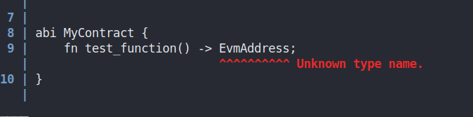 Improve Error Messages For Unknown Types · Issue 1797 · Fuellabs Sway · Github