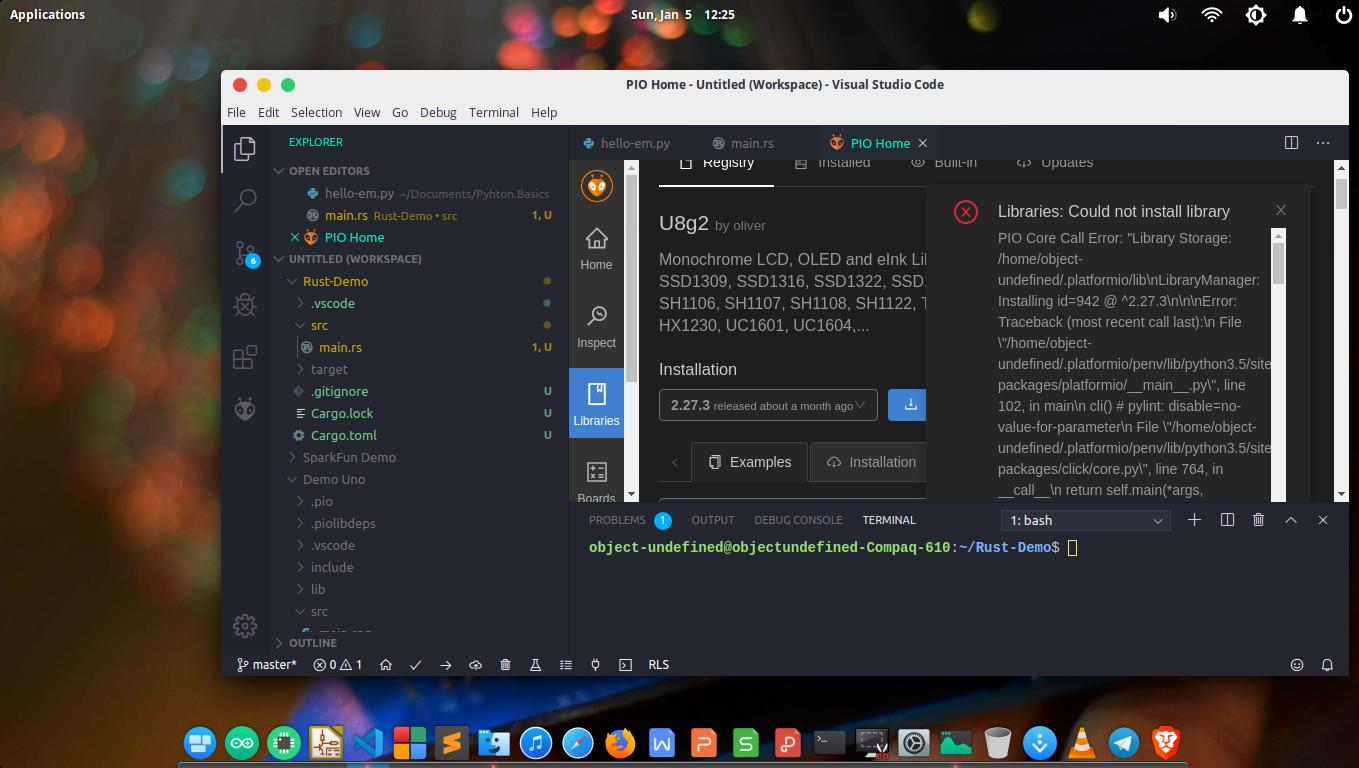 Unable to update to or install u8g2 library to version 2.27.3 · Issue #3331 · platformio ...