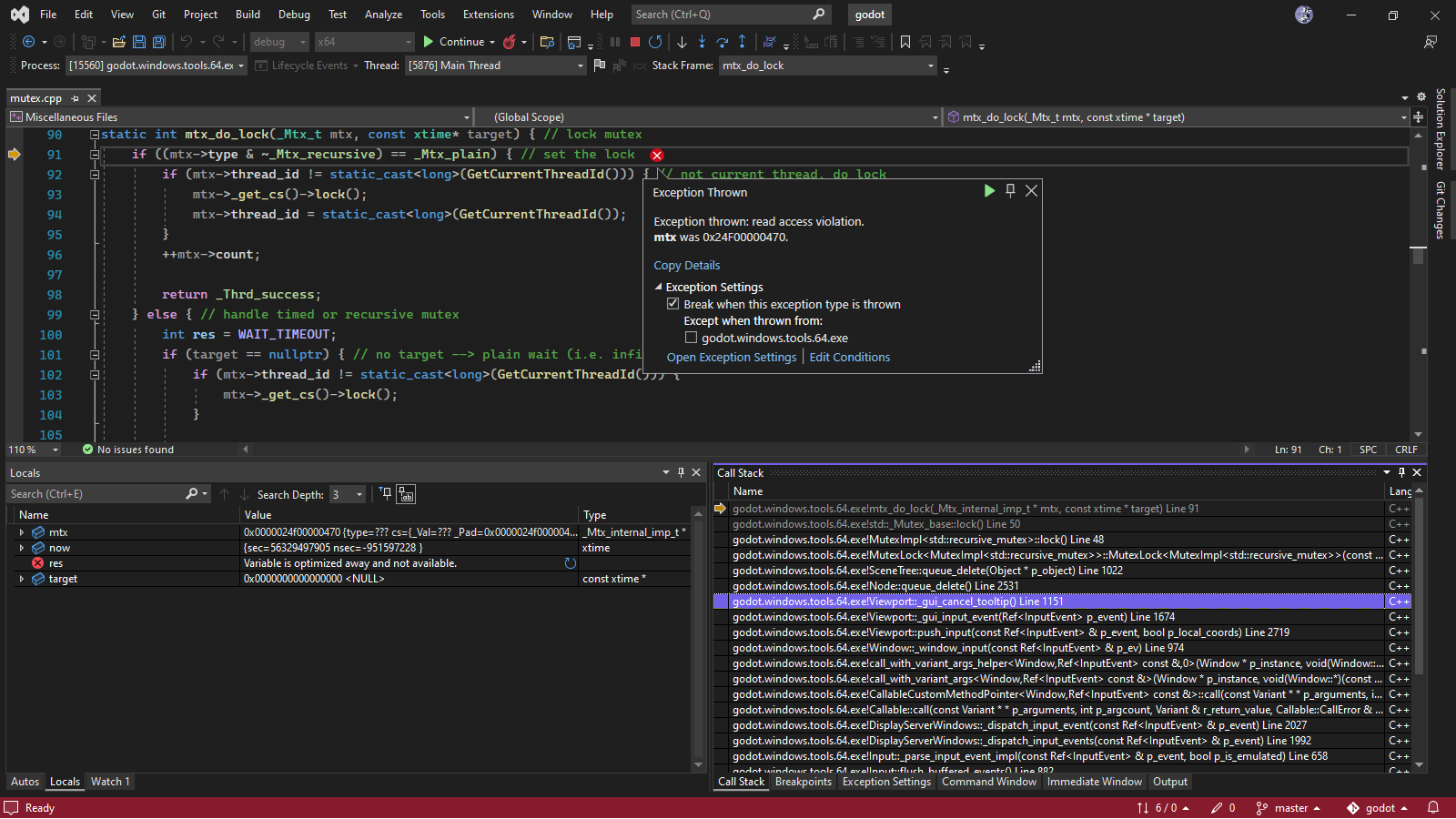 Editor crashed after changing interface/theme color in Editor Settings ...