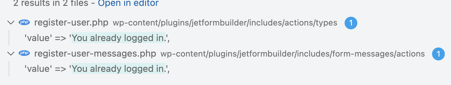 Error Message Typo - You Already Logged In · Issue #276 · Crocoblock/jetformbuilder · GitHub