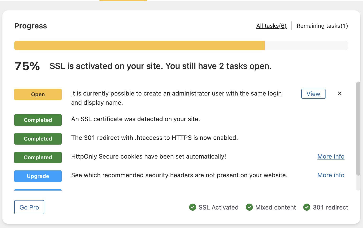 dashboard is showing incorrect info · Issue #601 · Really-Simple-Plugins/really-simple-ssl · GitHub