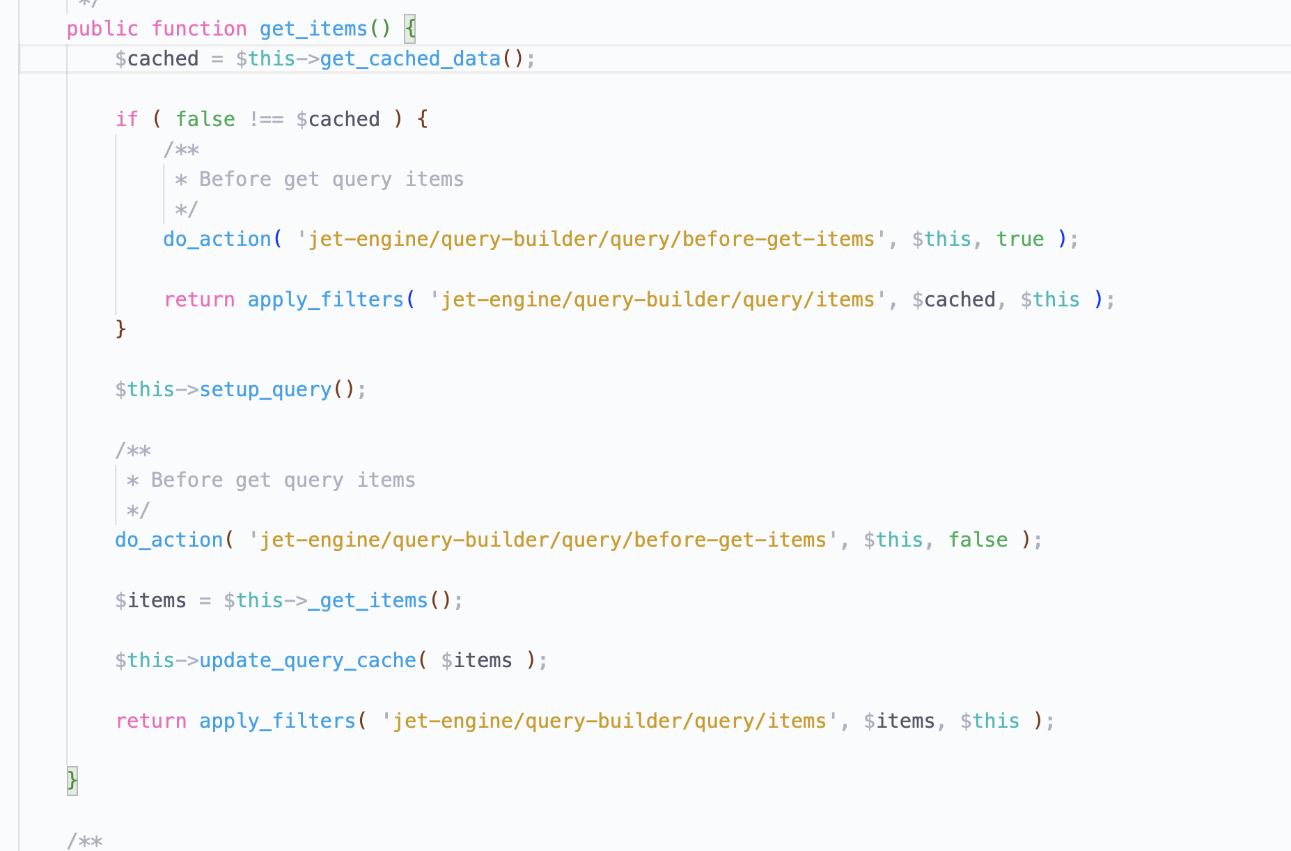 Get From JE Query - Call get_items() directly instead of _get_items() or add a filter to JFB ...