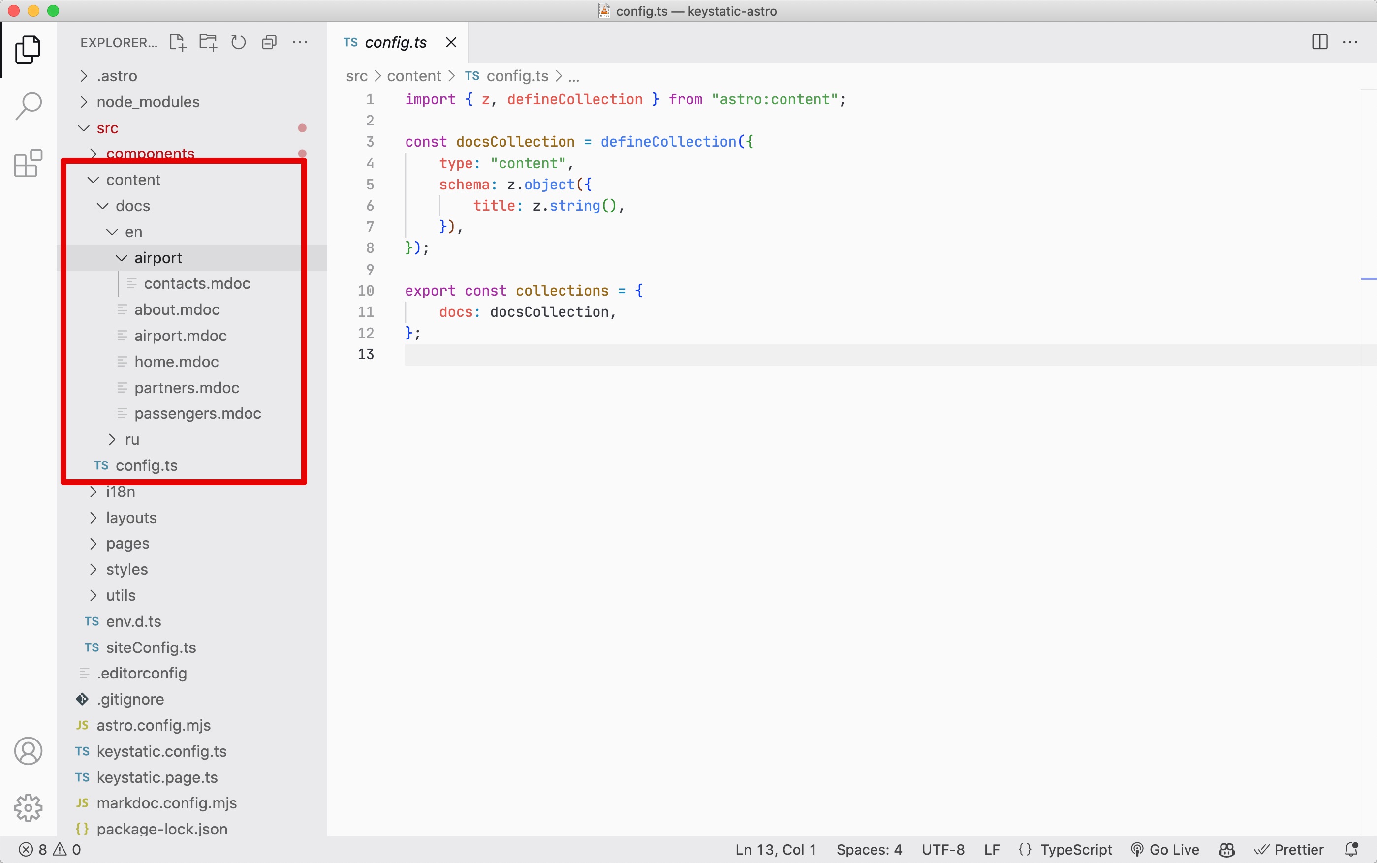 [astrojs] Keystatic Doesn T Show Files From Content Collection · Issue 519 · Thinkmill