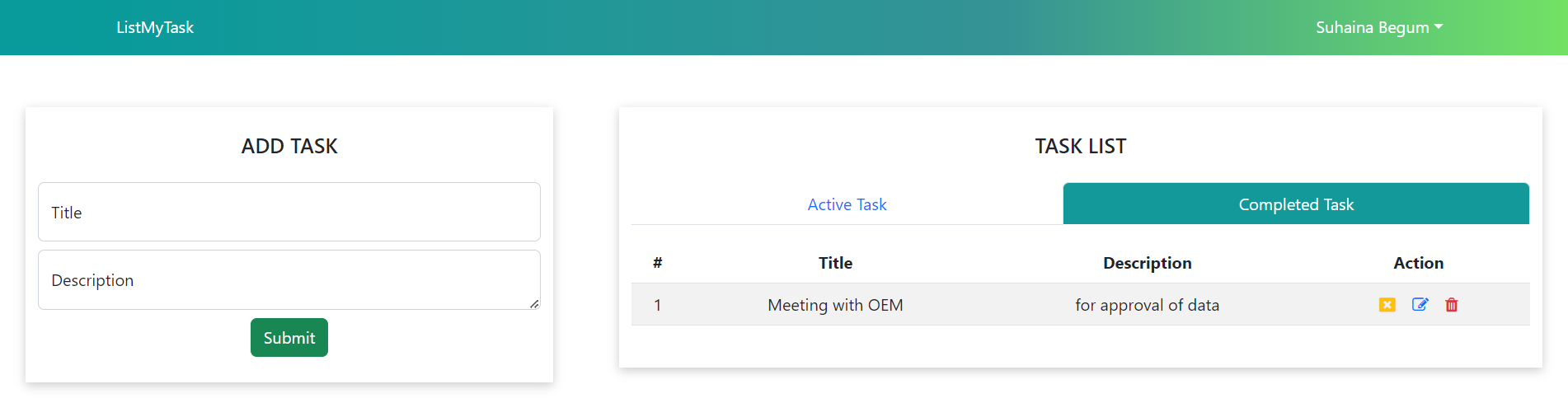 GitHub - SuhainaRiyas/listmytasks