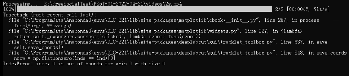 Refine Tracklets Error: [IndexError: index 0 is out of bounds for axis 0 with size 0] - Usage ...
