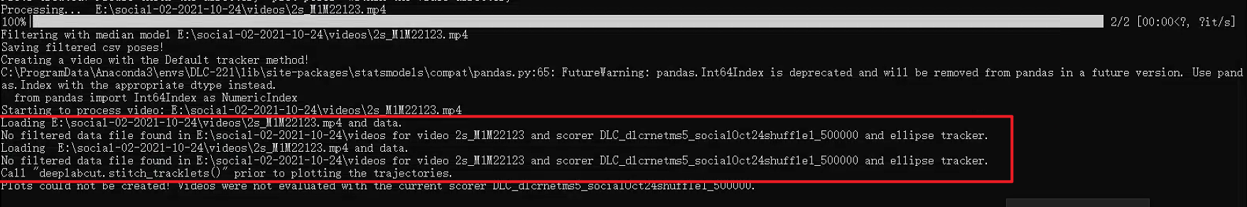 Can't create video by filtered file.[No filtered data file found in......] · Issue #1832 ...