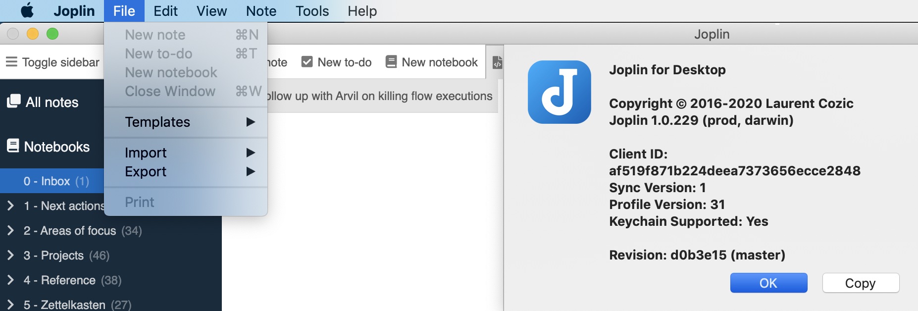 "New Sub-notebook" missing from menus? · Issue #3496 · laurent22/joplin · GitHub